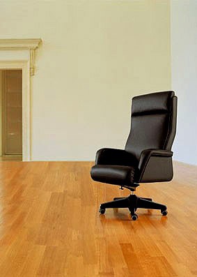 The chair of the working rotating leather upholstered Ypsilon / Ypsilon ...