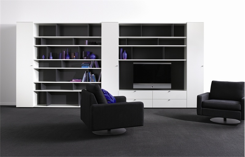 Bookcase with glass doors Duo Plus, Interluebke - Luxury furniture MR