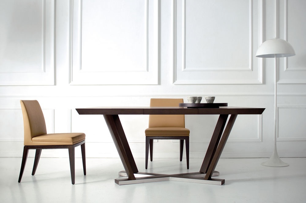 Dining table sliding on a frame of solid oak Aura, Past ... - Luxury furniture MR
