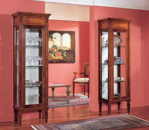 Showcase narrow solid wood, Ceppi - Luxury furniture MR