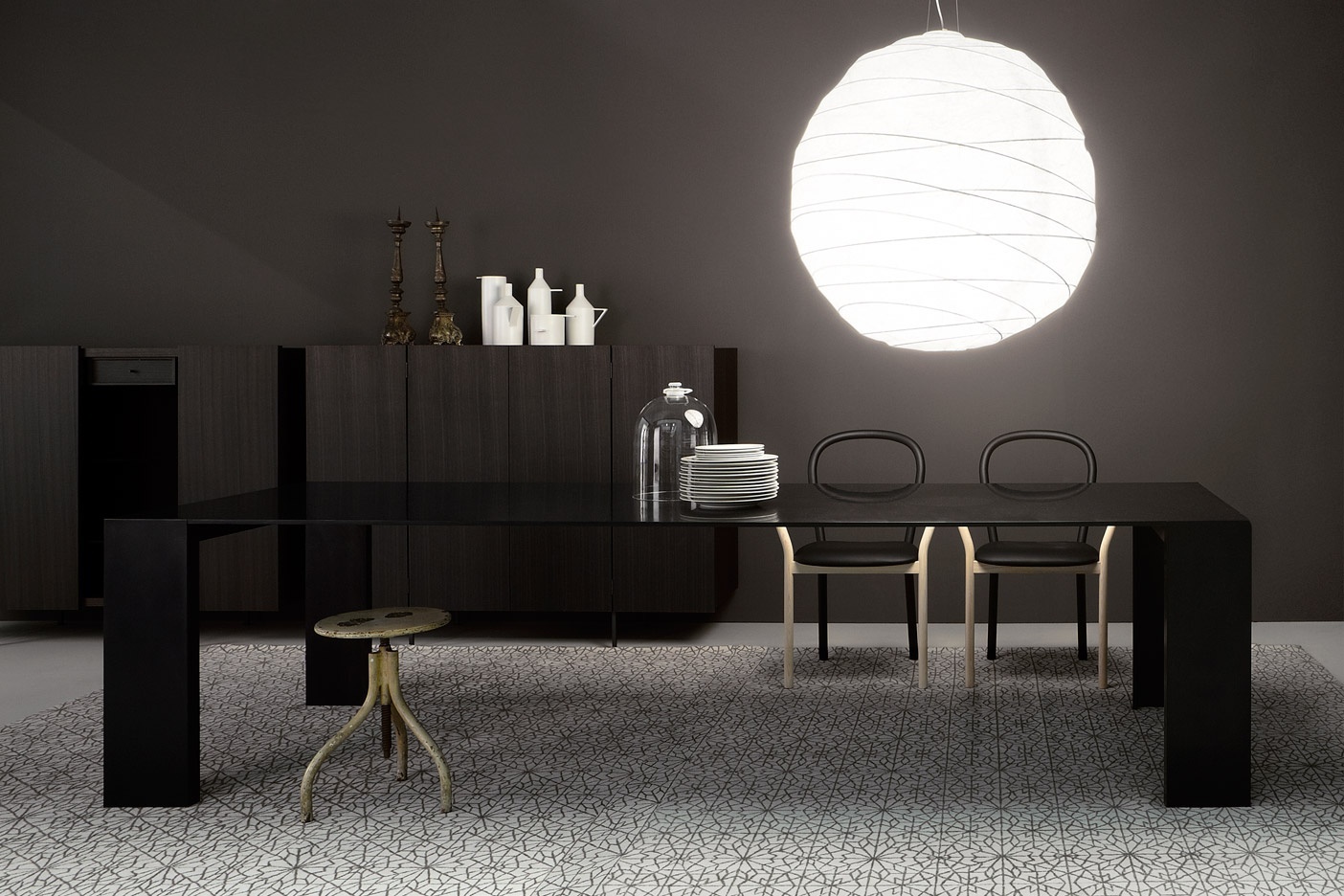 Dining table Metallico metal, Porro - Luxury furniture MR