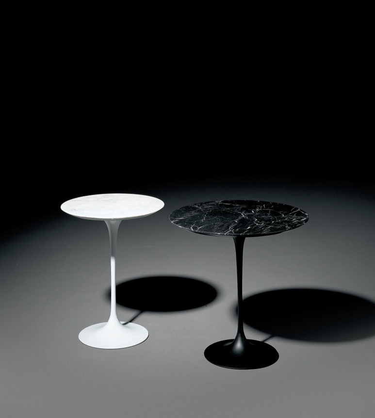 Coffee table with base made of aluminium and a table top of wood ...