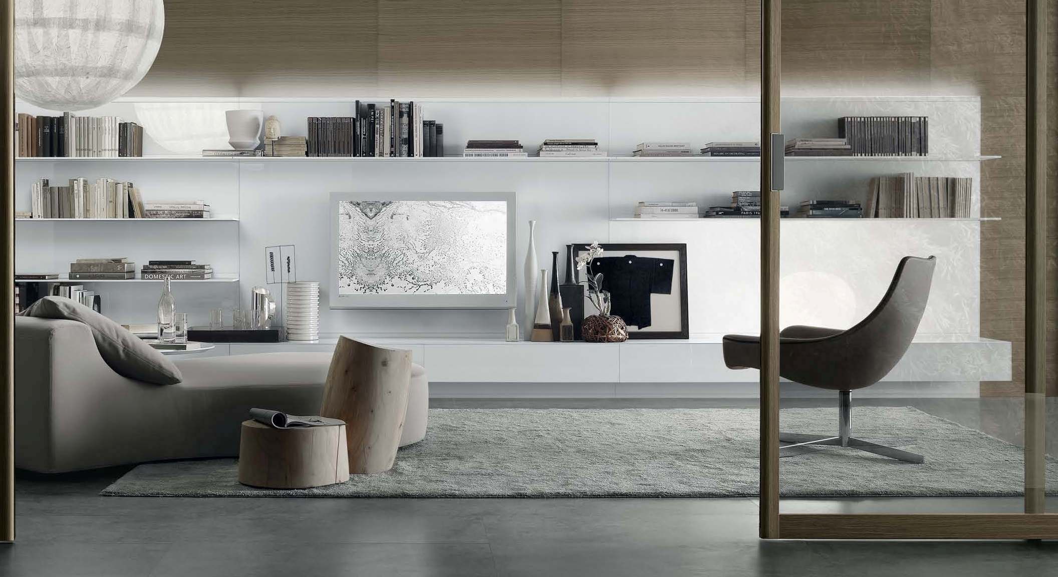 Modular system with space for TV Rimadesio - Luxury furniture MR