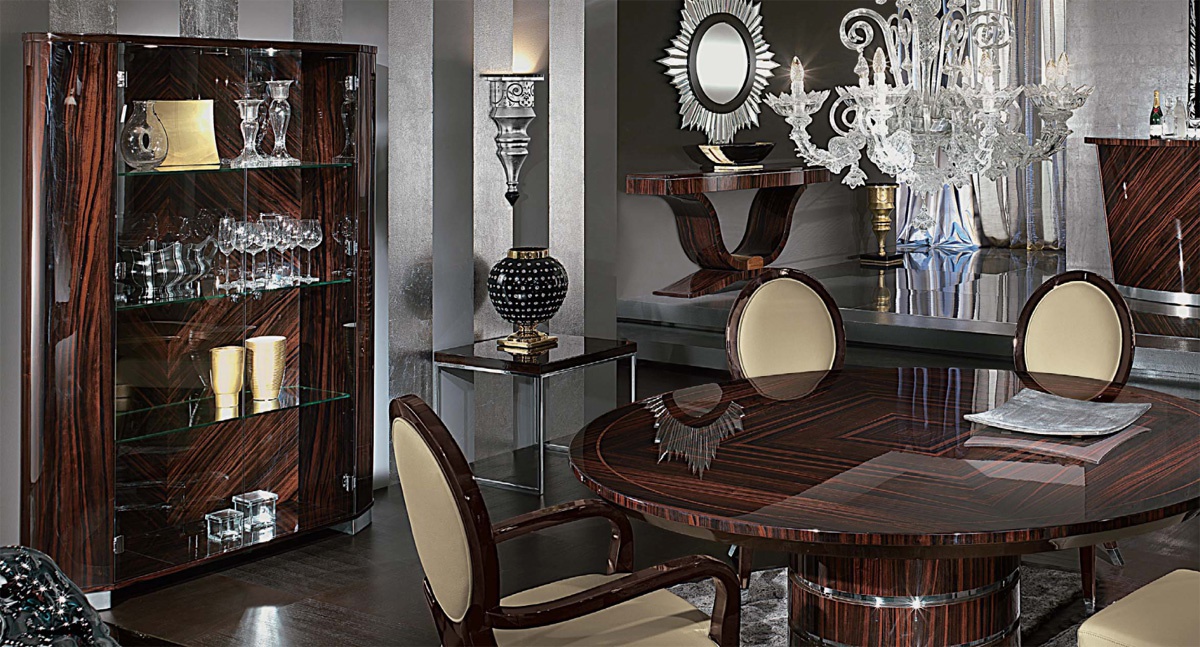 Showcase in solid wood with double doors, Luna, Giorgio Collection ...