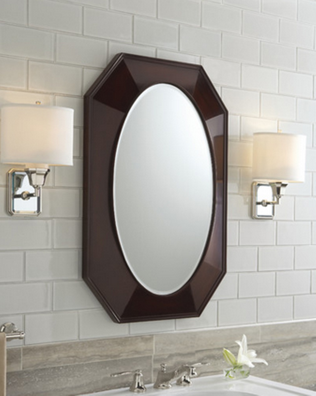 Wall mirror in acrylic frame, Barbara Barry - Luxury furniture MR