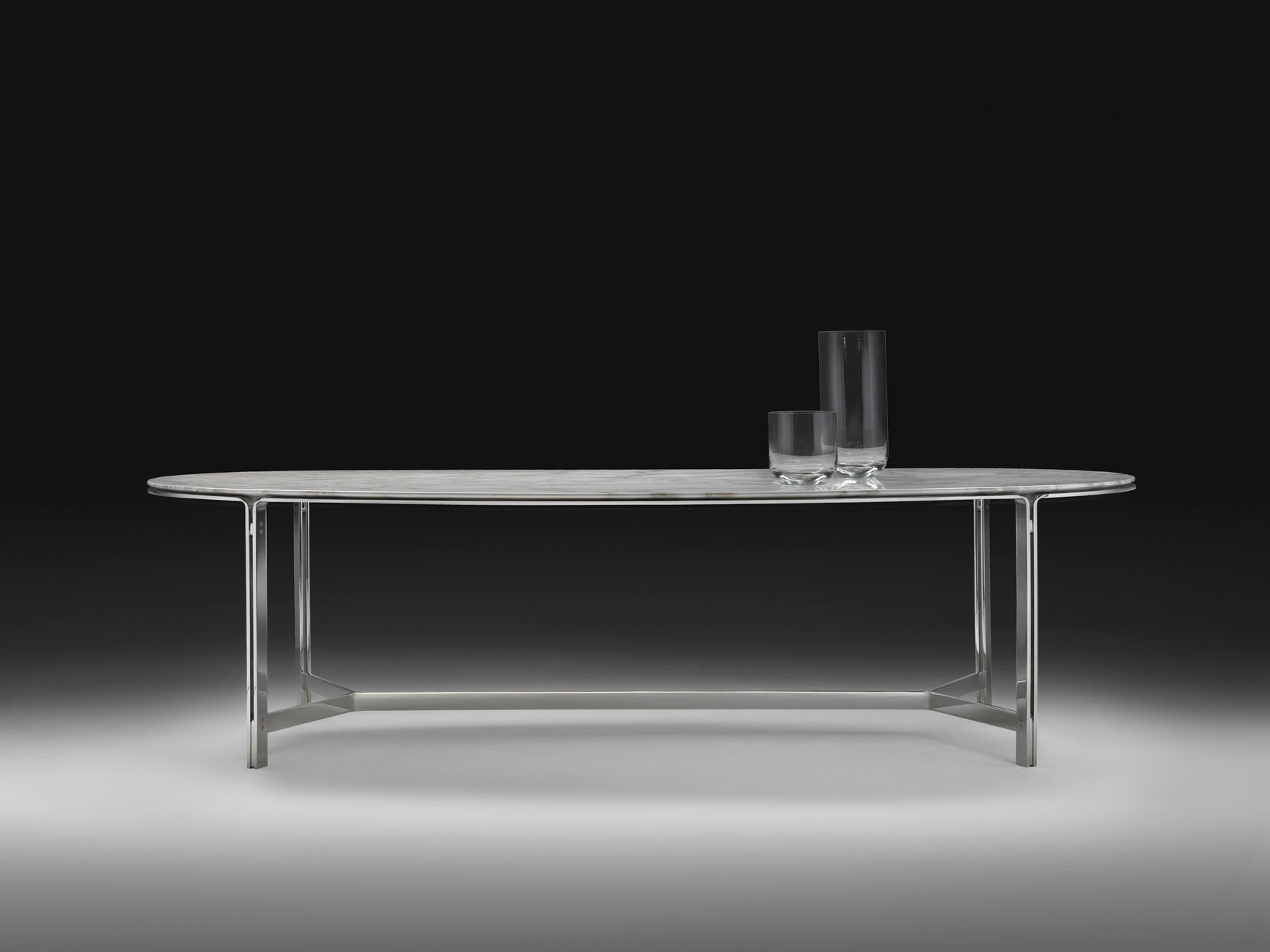 Dining table on metal frame Clarke, Flexform - Luxury furniture MR