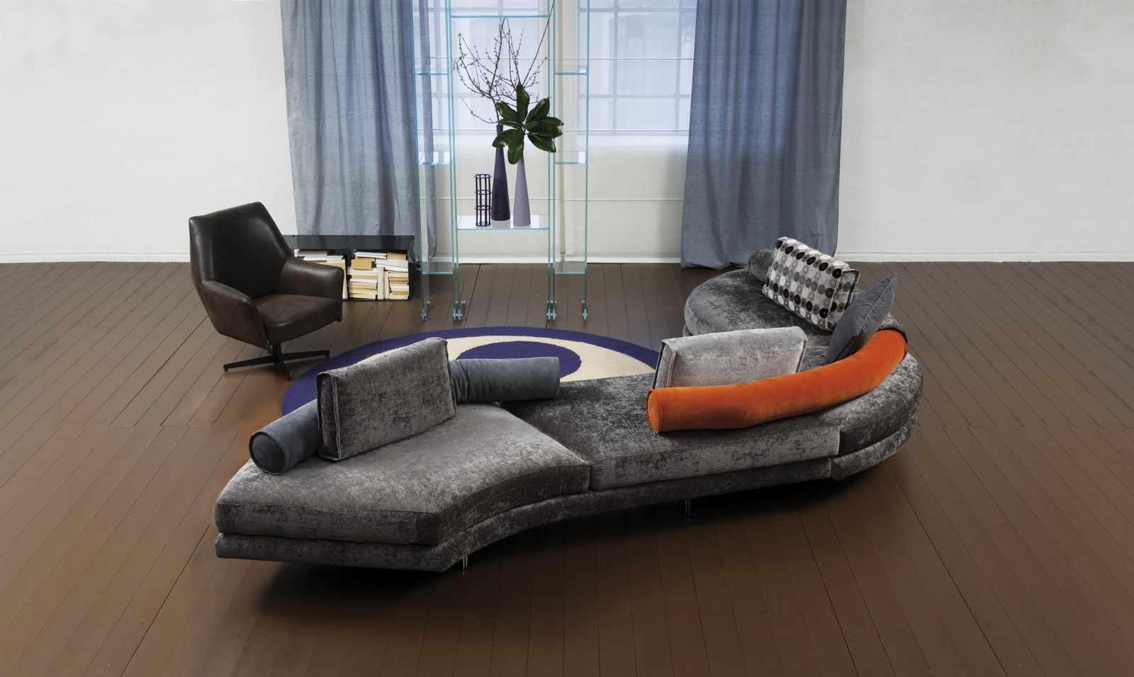 Sofa modular Action Esecuzione Speciale with a frame made of wood and ...