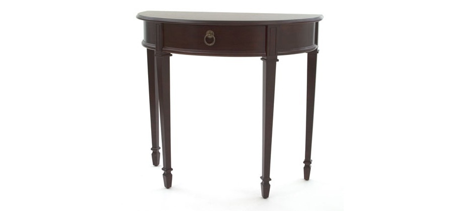 Semicircular console with drawer Fulton, Avenue B - Luxury furniture MR