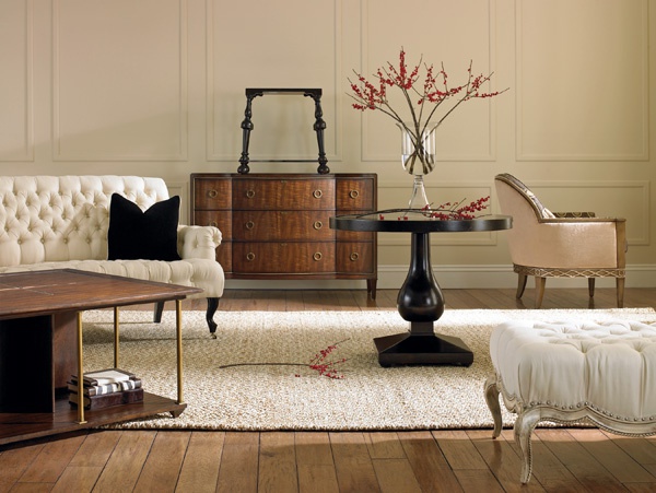 Coffee table Brass Axis with a frame of wood, Caracole - Luxury ...