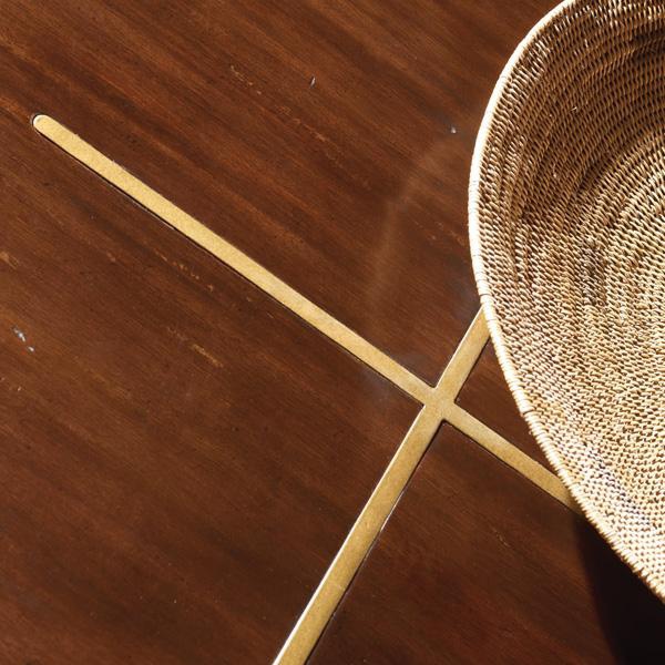 Coffee table Brass Axis with a frame of wood, Caracole - Luxury ...