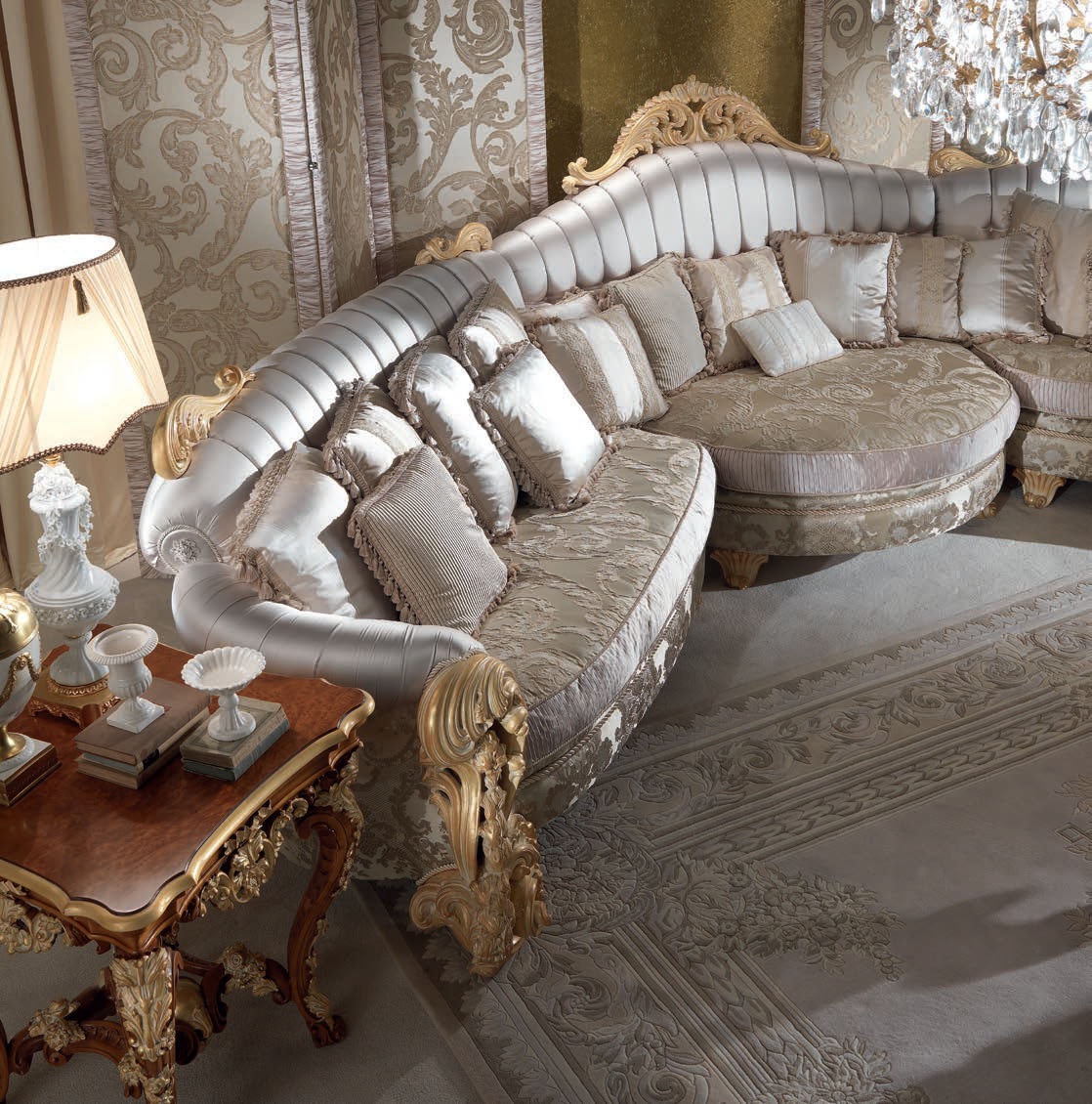 Semi-circular sofa in fabric, Jumbo Collection - Luxury furniture MR