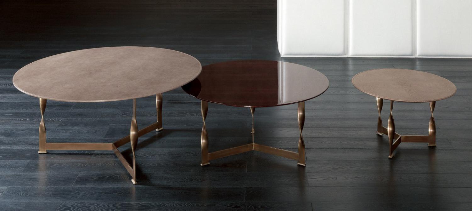 Coffee table with top made of leather, marble or wood Pliet, Rugiano ...