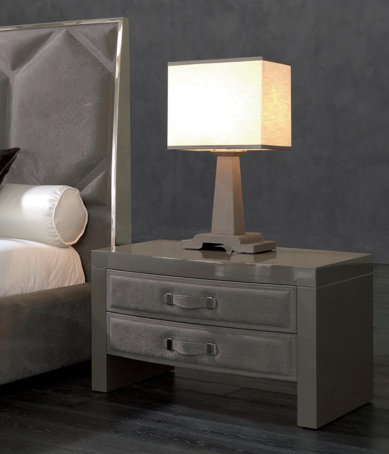 Bedside table with drawers Zion, Rugiano - Luxury furniture MR