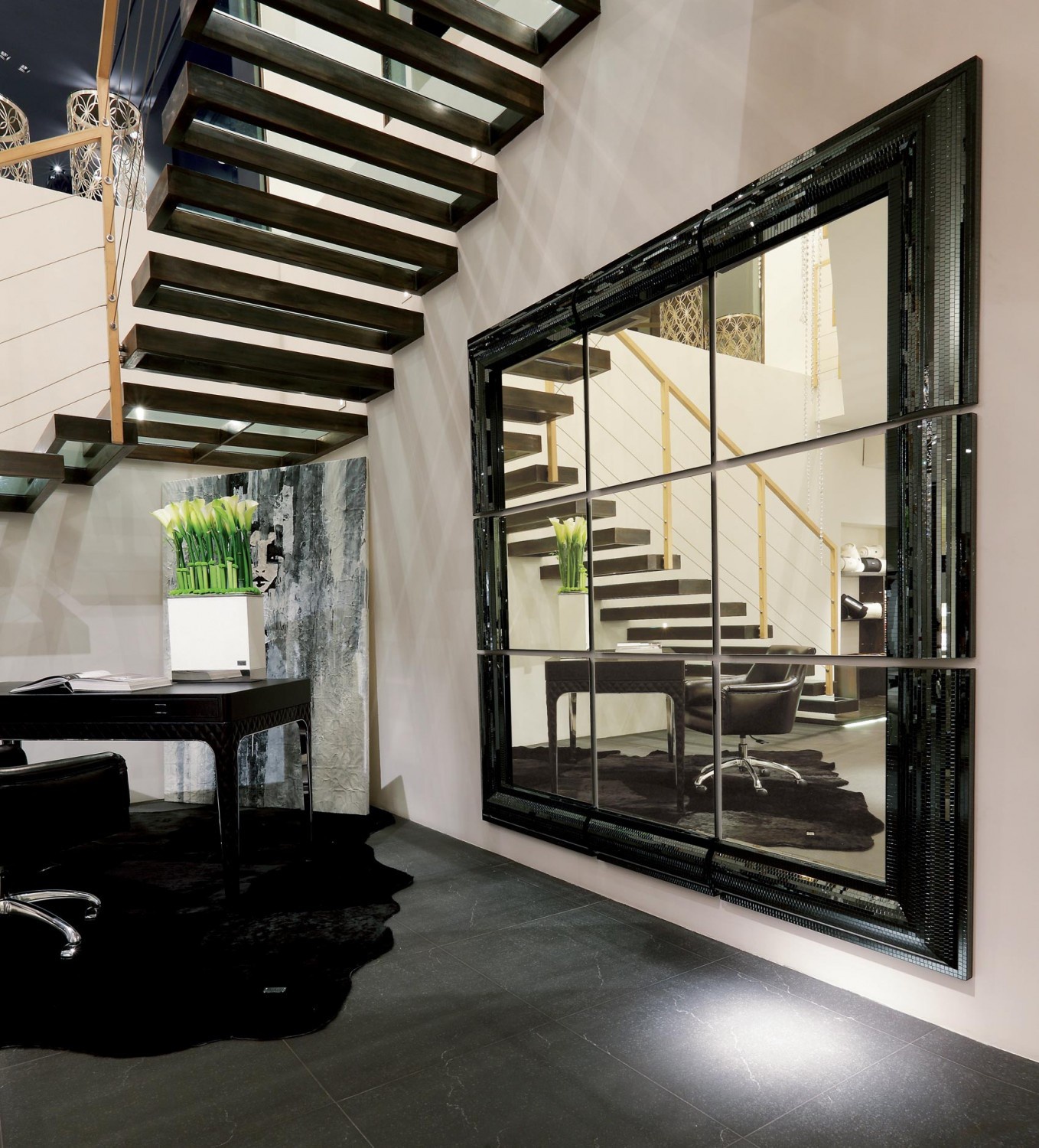 Wall mirror with metal frame Ice Puzzle, Rugiano - Luxury furniture MR