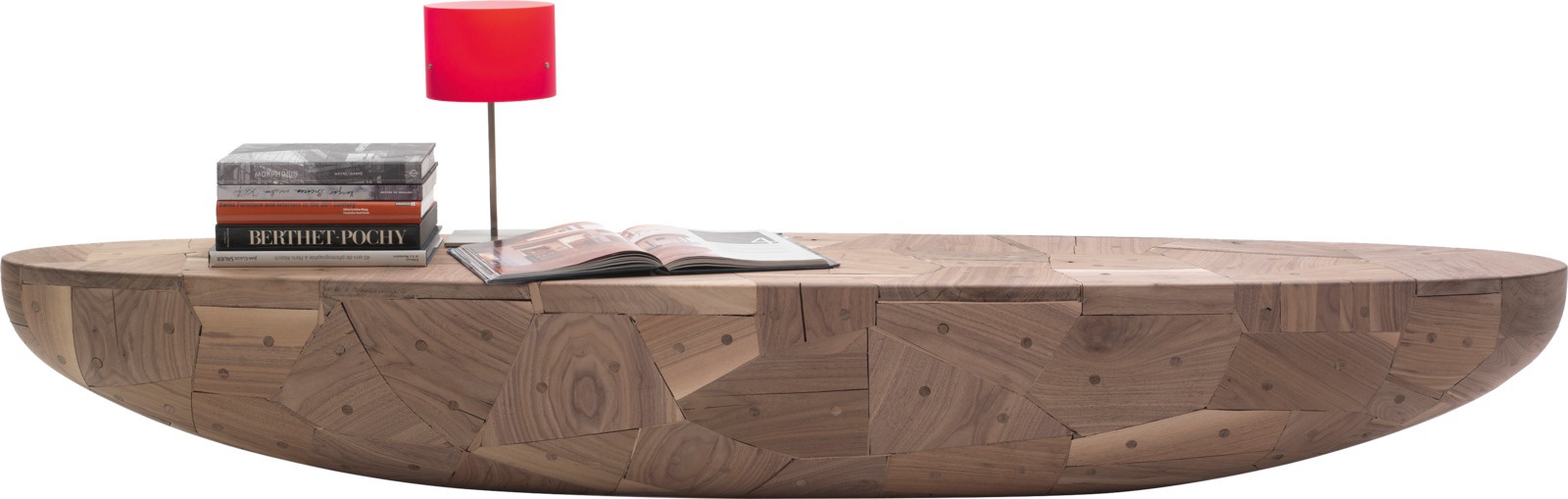 The Patchwork Oval Hemisphere bench from wood, Cappellini - Luxury ...