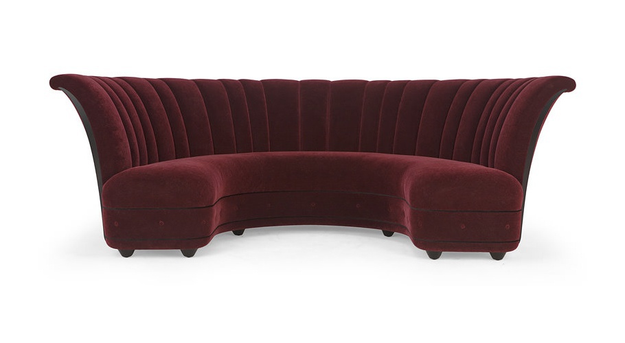 Semi-circular sofa in fabric Ditto, Christopher Guy (Harrison & Gil ...