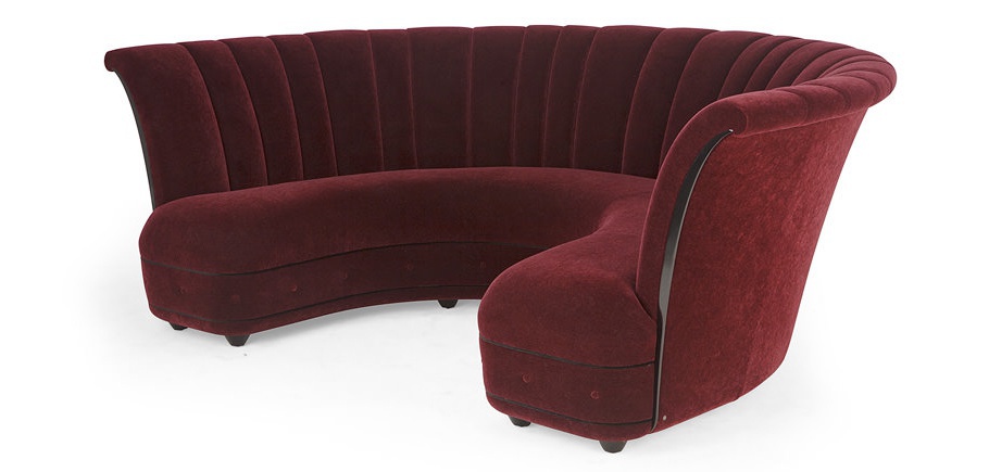 Semi-circular sofa in fabric Ditto, Christopher Guy (Harrison & Gil ...