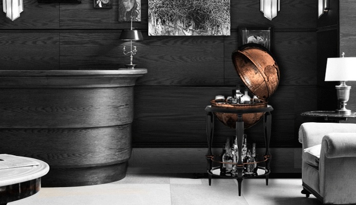 Equator bar made of solid wood and bronze, Boca Do Lobo - Luxury ...