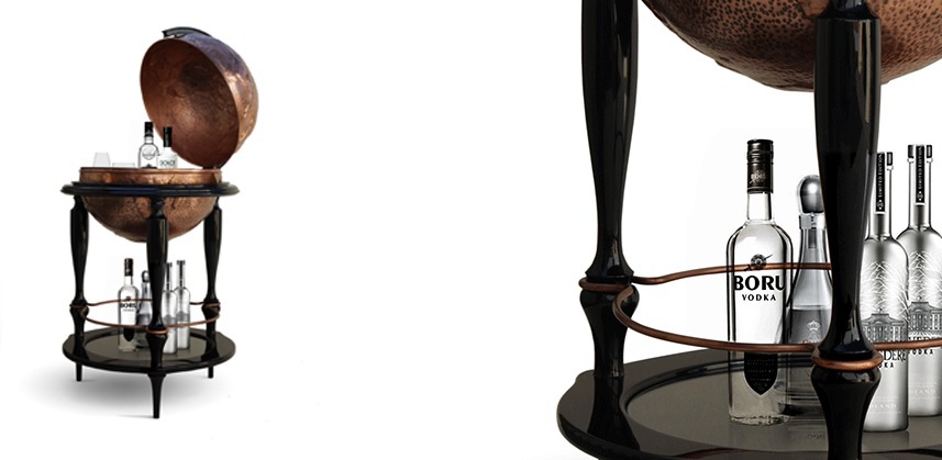 Equator bar made of solid wood and bronze, Boca Do Lobo - Luxury ...