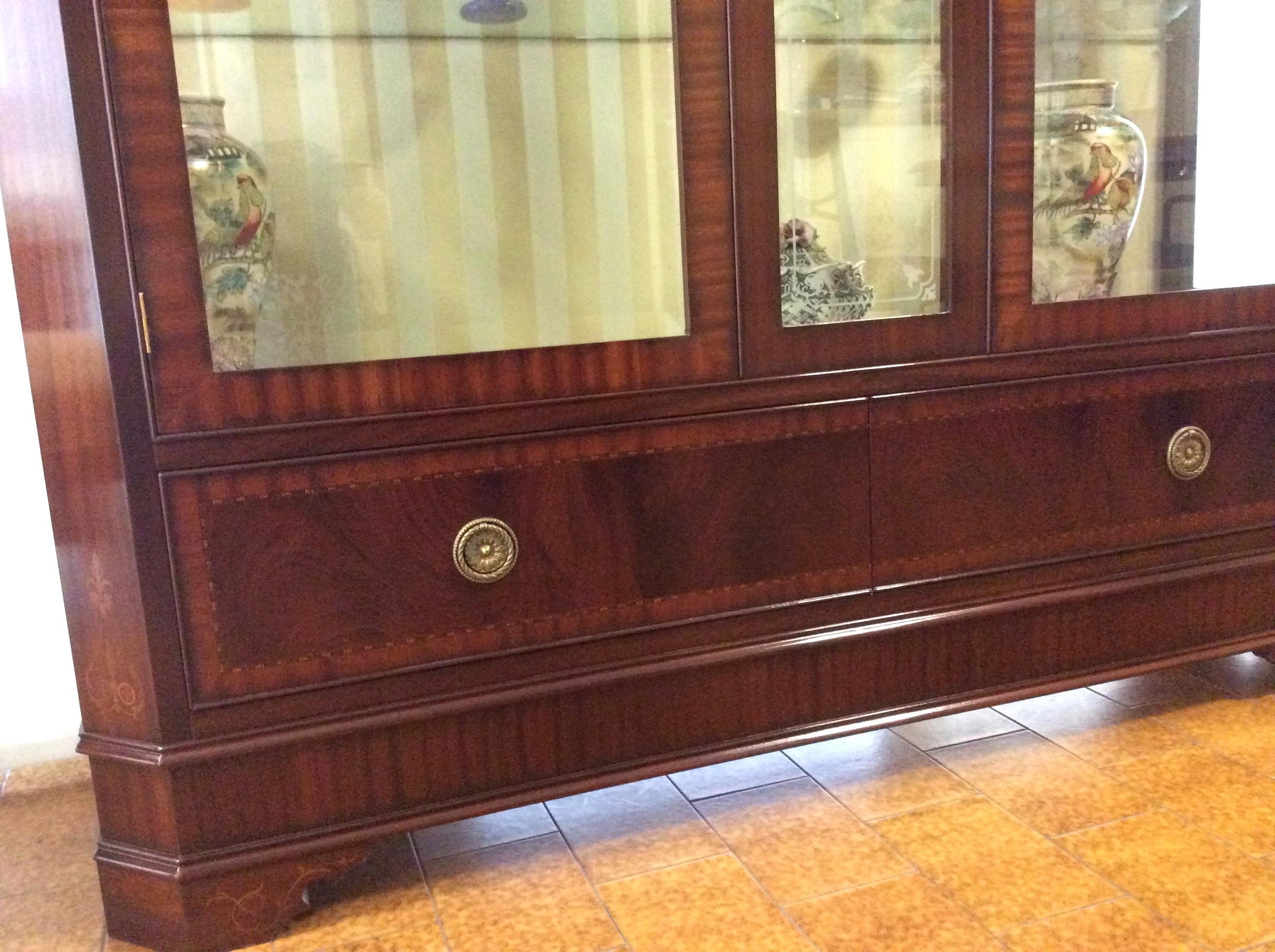 Showcase with inlaid mahogany Moletta Mobili - Luxury furniture MR