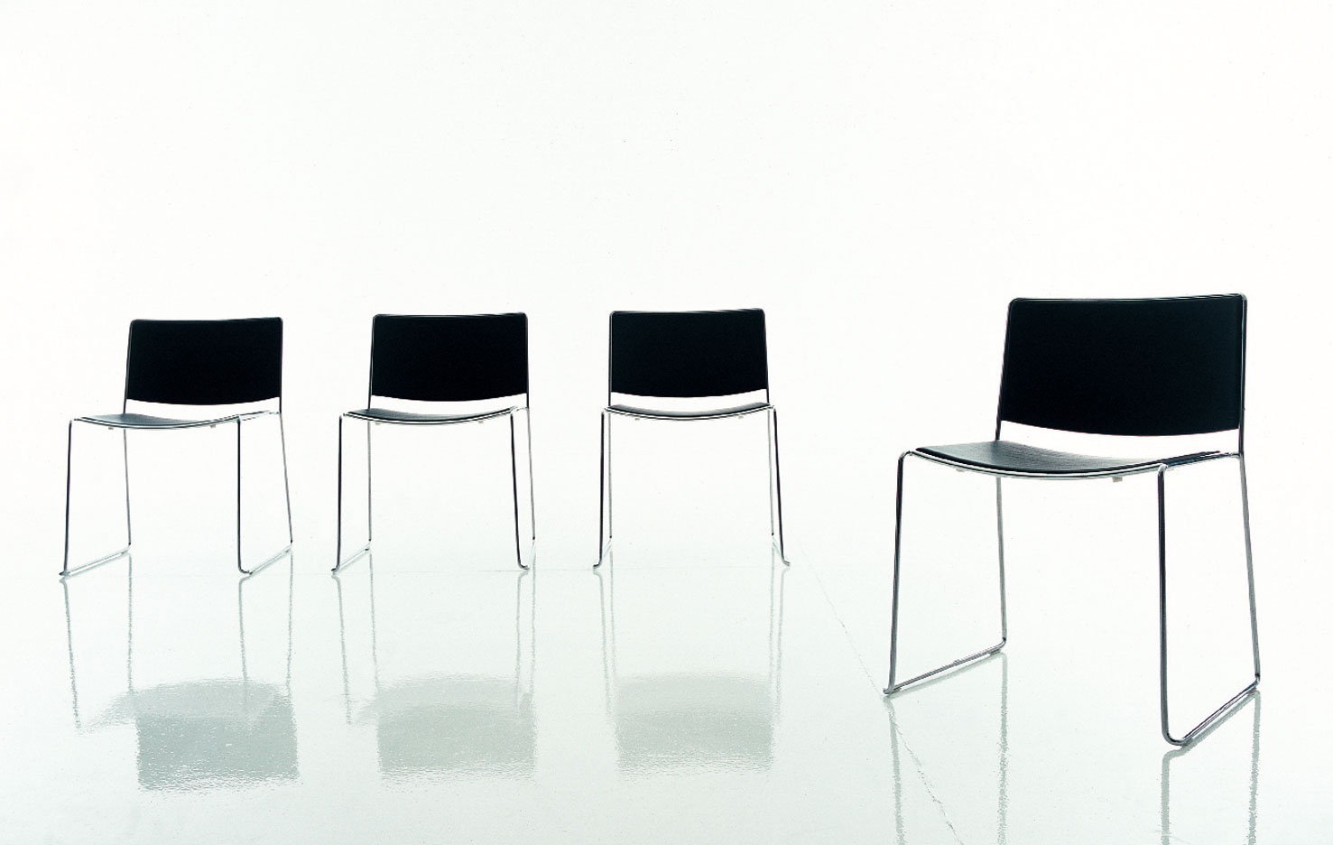 Stackable chair with legs-runners, Spindle - Porro - Luxury furniture MR