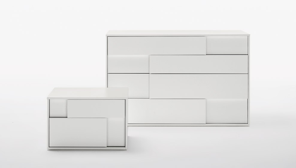 Bedside table in a contemporary style, Square, Rossetto Armobil ...