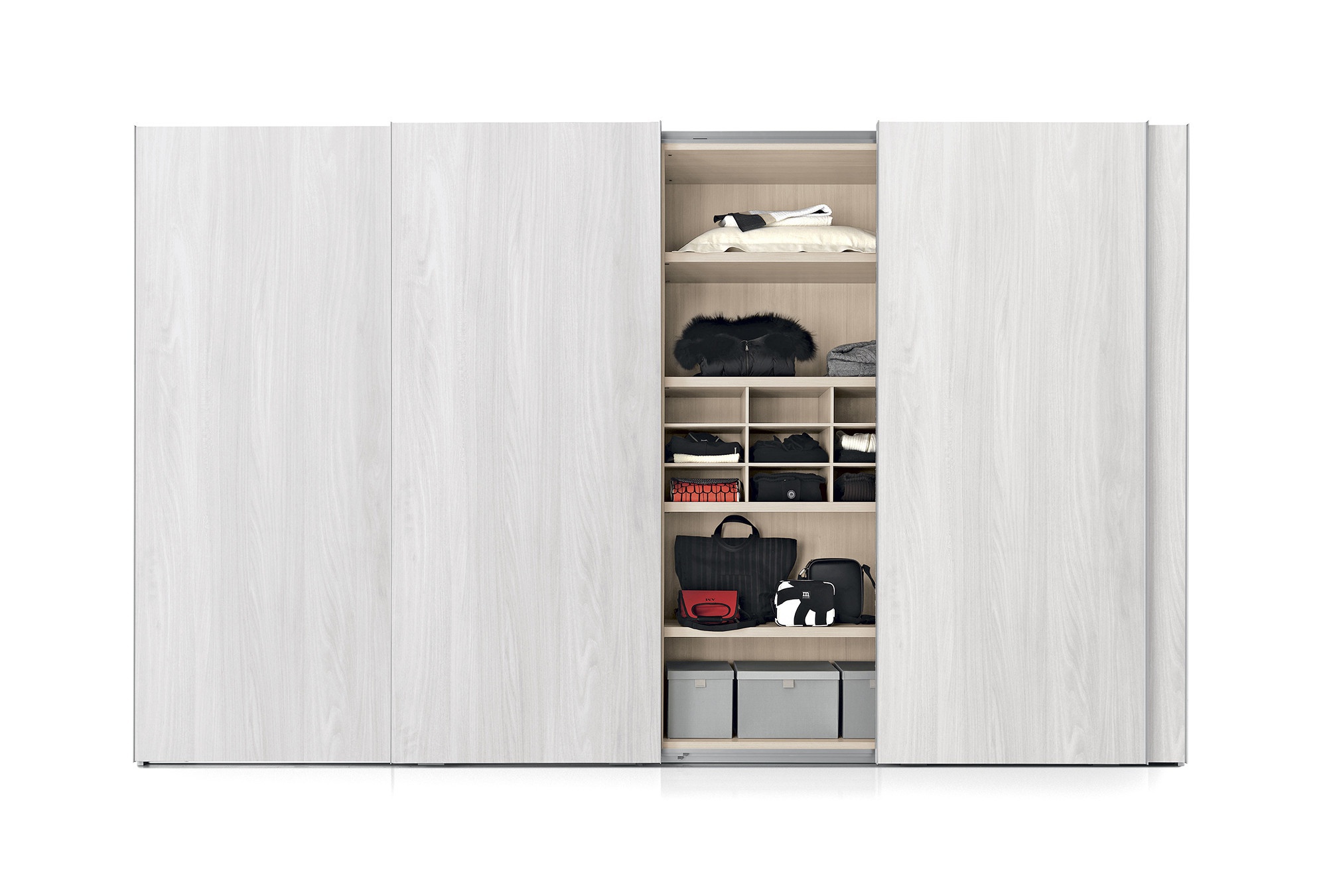 Walk-in closet system with wooden case Dover, Novamobili - Luxury ...