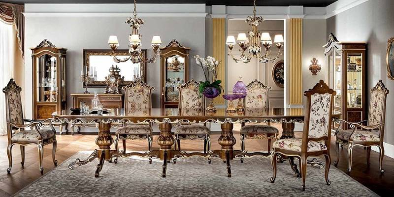 Dining table solid wood Casanova, Modenese Gastone - Luxury furniture MR