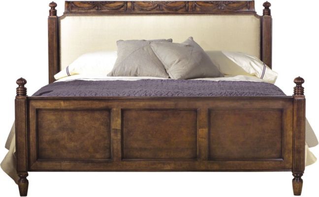 The double bed in the veneer finish of the rural English Regency cherry ...