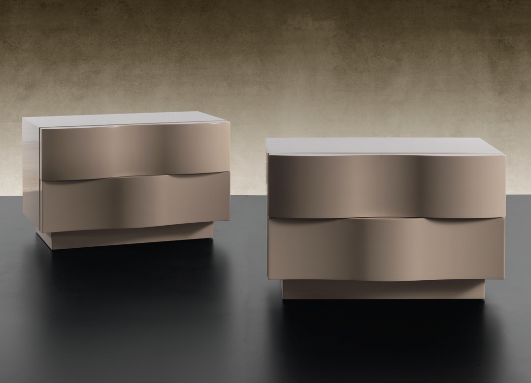 Bedside table with two drawers Onda, Reflex Angelo - Luxury furniture MR