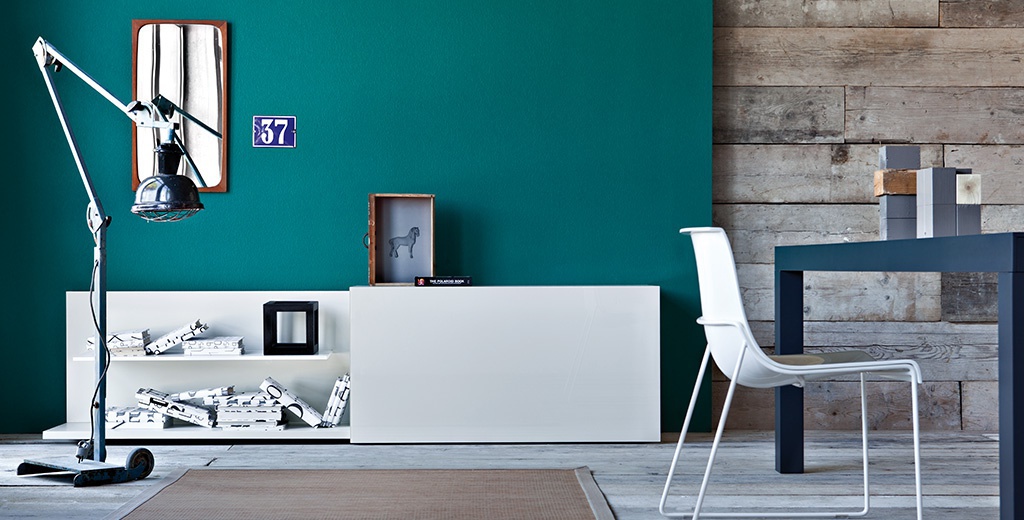 Chest with sliding doors and shelves made of wood Vision, Pianca ...